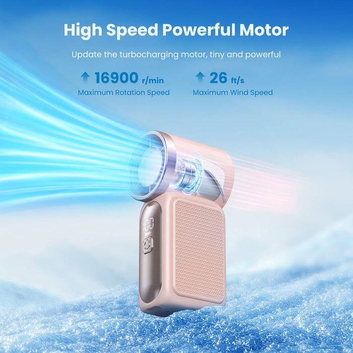 Gaiatop Ultra-Compact Turbo Handheld Fan with LED Display – Portable ...